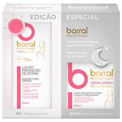 Barral Creme Óleo de Amêndoas 200 ml + Loção Anti Estrias 200 ml - Atida