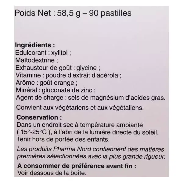 Influ Zinc boite de 90 comprimés