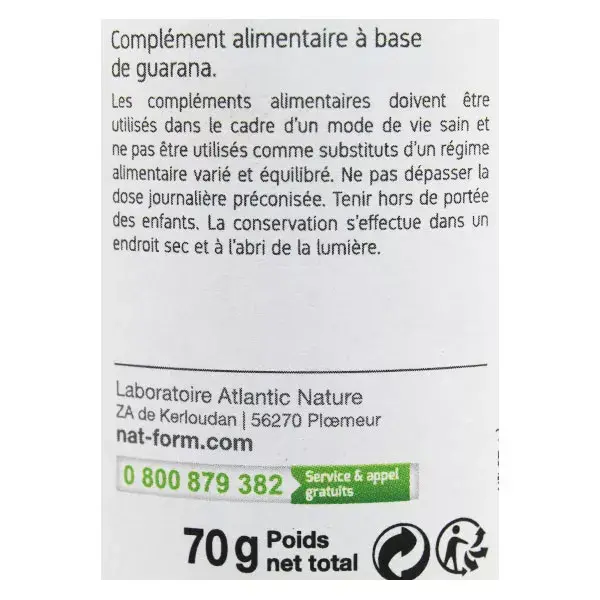 Nat & Form Original Guarana 200 gélules | Pas cher