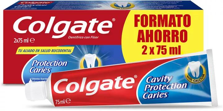 Colgate Protección Caries Pasta de Dientes con Calcio 2x75 ml Online|Atida