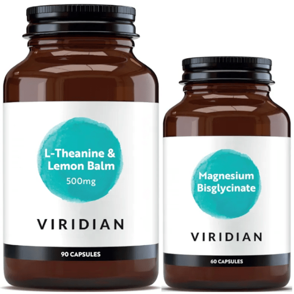 Viridian Magnesium Bisglycinate 140mg 60 Vegan Capsules + L-Theanine ...