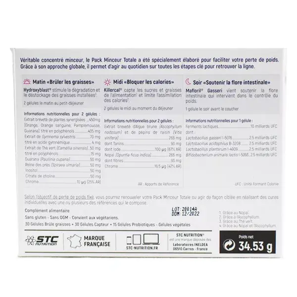 STC Nutrition Pack Minceur Totale Perte de Poids 15 Jours | Pas cher