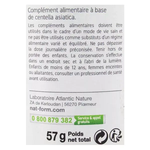 Nat & Form Original Centella Asiatica 200 gélules | Pas cher