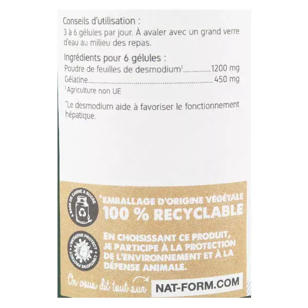 Nat & Form Original Desmodium 200 gélules | Pas cher