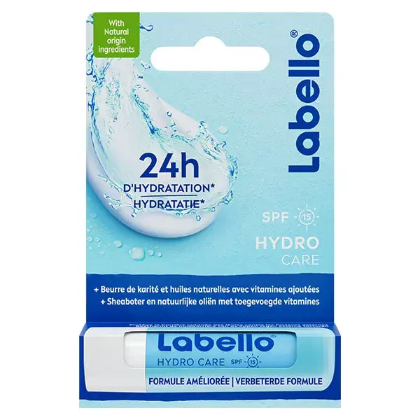Labello Stick Soin des Lèvres Hydratant Huiles naturelles Hydro Care 4 ...