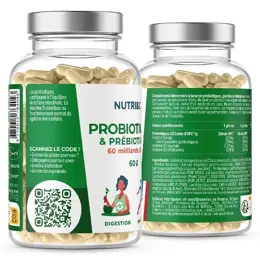 Nutri&Co Probio Pre y Probióticos para la Flora Intestinal 60 cápsulas ...