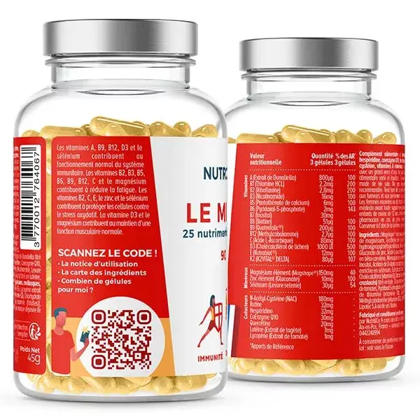Nutri&Co Le Multi Multivitamines 25 nutriments pour l'Immunité 90 ...