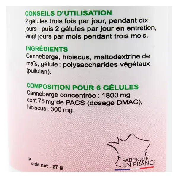 Oemine Confort Urinaire Uri Canneberge Hibiscus 60 gélules | Pas cher