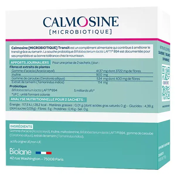 Calmosine Microbiotique Transito Bebè Probiotici Fibre 20 bustine ...