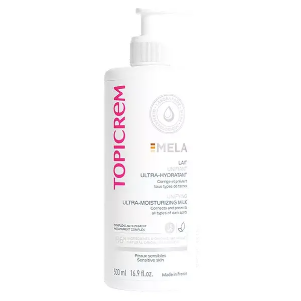 Topicrem MELA Lait Unifiant Ultra-Hydratant SPF15 500ml | Pas cher