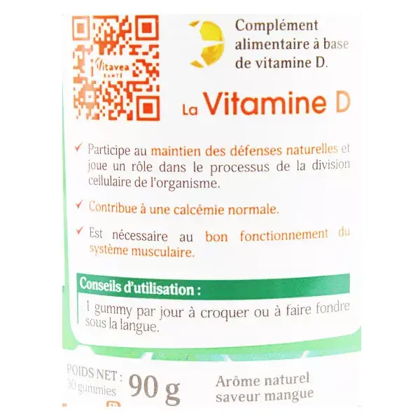 Vitavea Vitamin D 1000 IU Natural Defense Muscle Tone 30 gummies ...