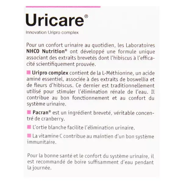 NHCO Uricare 84 gelules | Pas cher