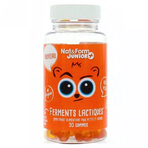Nat & Form Junior Ferments Lactiques 30 gommes | Pas cher