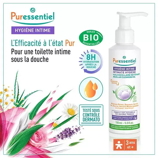 Puressentiel Hygiène Intime Huile Lavante Sécheresse Intime Bio 150ml ...