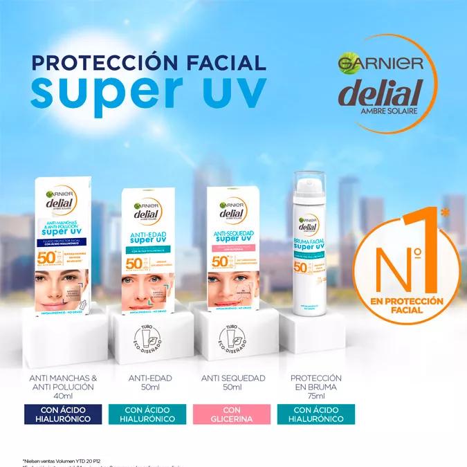 Garnier Delial Crema Protectora Facial Anti Edad SPF50 Ácido ...