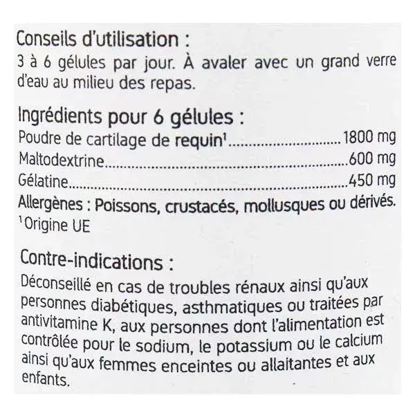 Nat & Form Original Cartilage de Requin 200 gélules | Pas cher