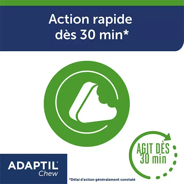 ADAPTIL Chew Bouchées anti-stress pour chiens Action rapide dès 30 minutes