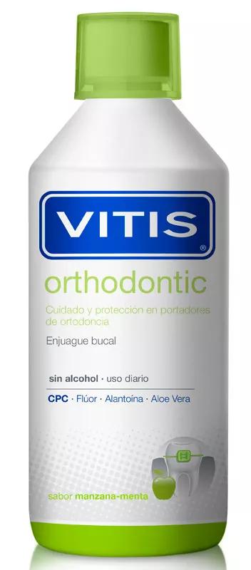 Vitis Colutorio Ortodonthic Sabor Manzana Menta 500 ml - Atida