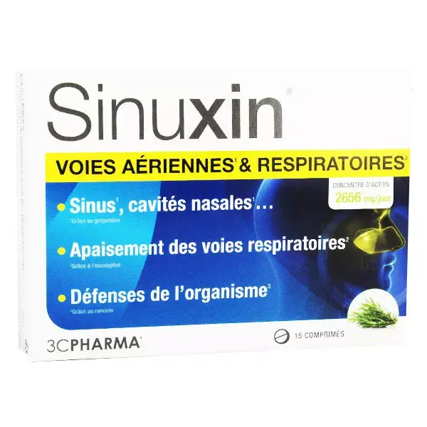 3C Pharma Sinuxin 15 comprimés | Pas cher