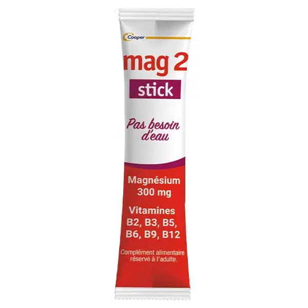 MAG 2 Stick Magnésium et 6 Vitamines B Nervosité Fatigue 30 sticks ...