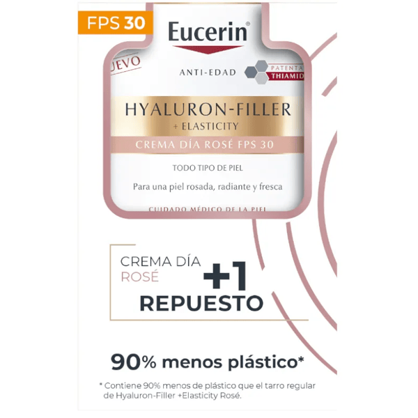 Eucerin Hyaluron Filler+ Crème Élasticité Rose SPF30 50ml + Recharge