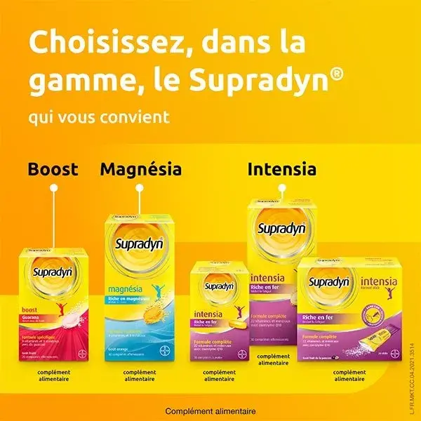Supradyn Intensia Vitamines Minéraux et Fer 3x30 Comprimés ...