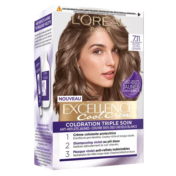 Excellence Cool Crème 7.11 Blond Ultra Cendré | Pas cher