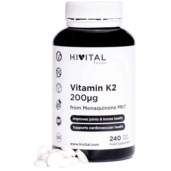 Comprar Hivital Vitamina K2 MK7 200 mcg 240 Comprimidos Veganos | Atida