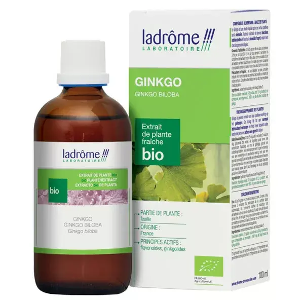 Ladrôme Extraits de Plantes Fraîches Ginkgo Biloba Bio 100ml | Pas cher