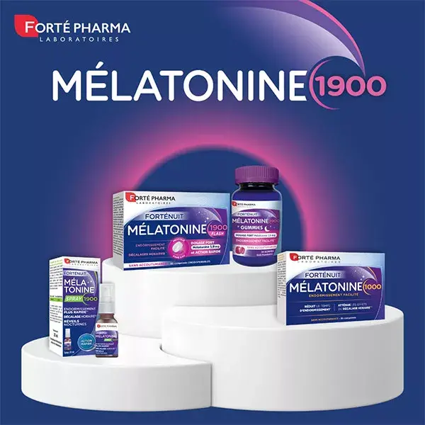 Forté Pharma FortéNuit Mélatonine 1900 Gummies Sommeil Rapide 30