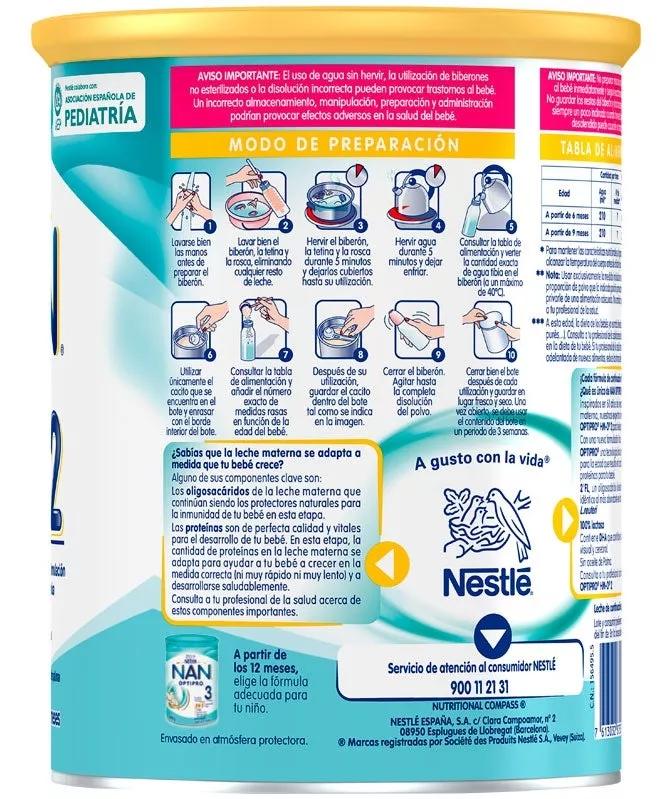 Nestle Nan Optipro Nestlé Nan 2 Leche Continuación 800 gr - Atida
