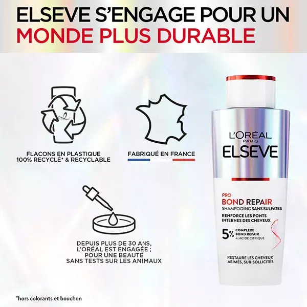 L'Oréal Paris Elsève Pro Bond Repair Shampoing 200ml | Pas cher
