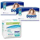 Buy Dodot Pro Sensitive+ T0 Diapers (-3 Kg) 2x38 units + Aqua Plastic ...