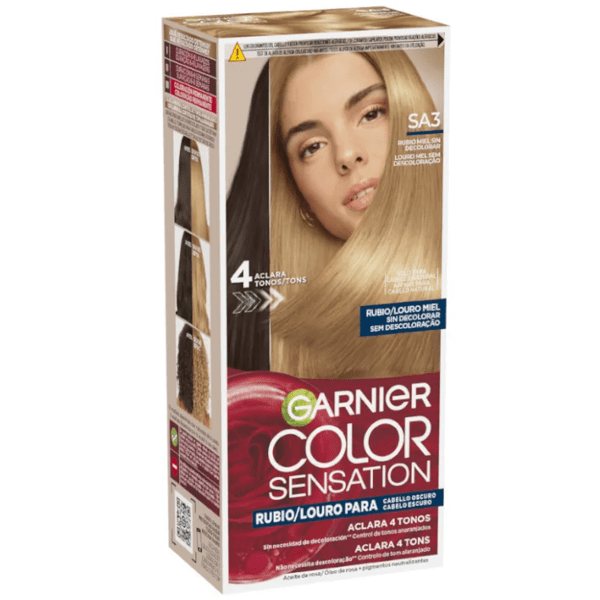 Garnier Color Sensation SA3 Rubio Miel para Cabello Castaño | Atida
