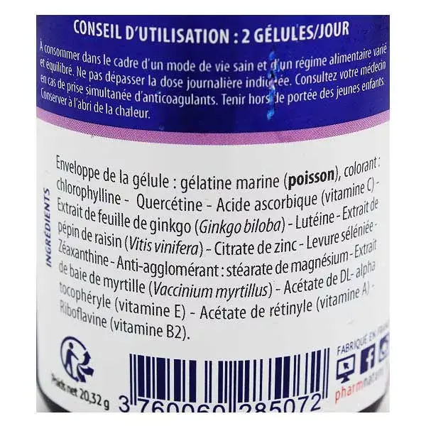 Pharm Nature Micronutrition Complexe Vision 60 gélules | Pas cher