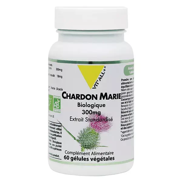 Vitall+ CHARDON MARIE BIO 300mg Extrait Standardisé 60 gélules ...