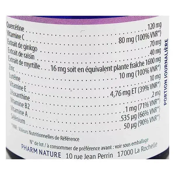 Pharm Nature Micronutrition Complexe Vision 60 gélules | Pas cher