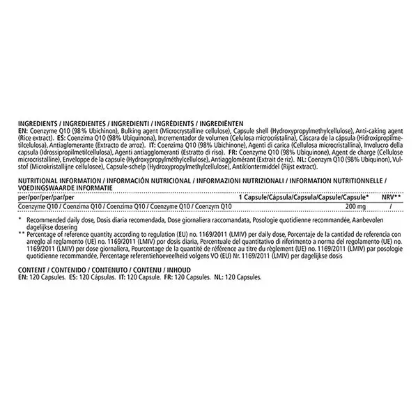 Vitamaze Coenzyme Q10 200mg 120 capsules | Pas cher