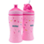 Nûby Set Taza Flip-It Preescolar + Taza Pop-Up Rosa | Atida