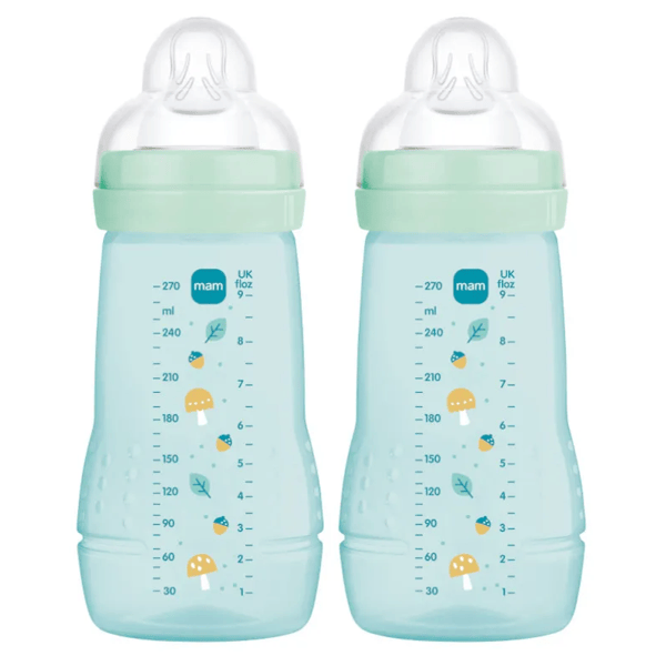 MAM Biberón Easy Start Anti-colic Flujo Medio Azul Brillante 2-4m 260 ...