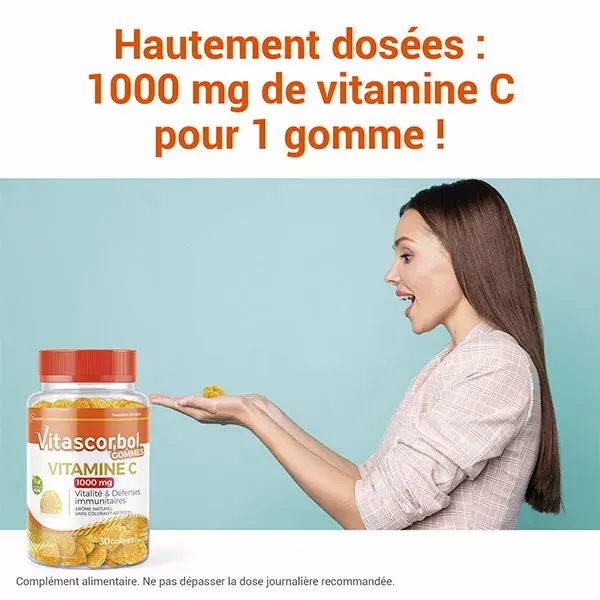 Vitascorbol Gommes Vitamine C 1000mg 30 gommes | Atida | Santedis