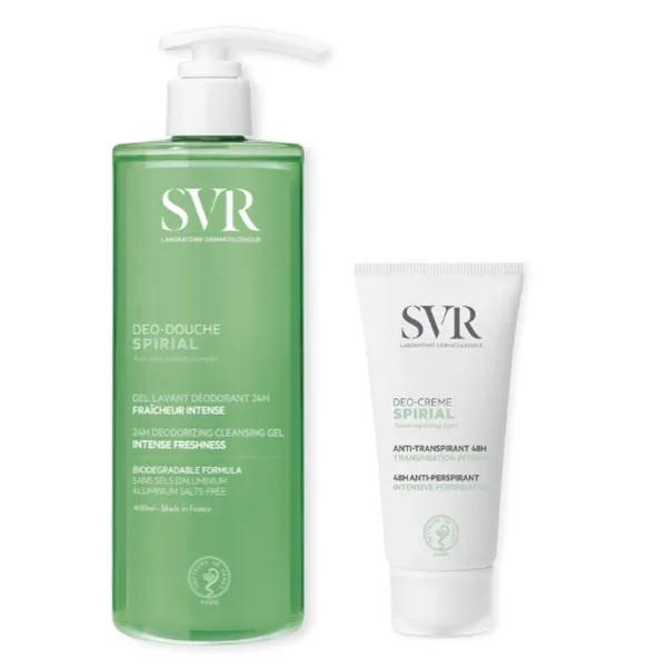 SVR Routine Spirial Anti-Transpirante Déo-Douche 400ml et Déo-Crème