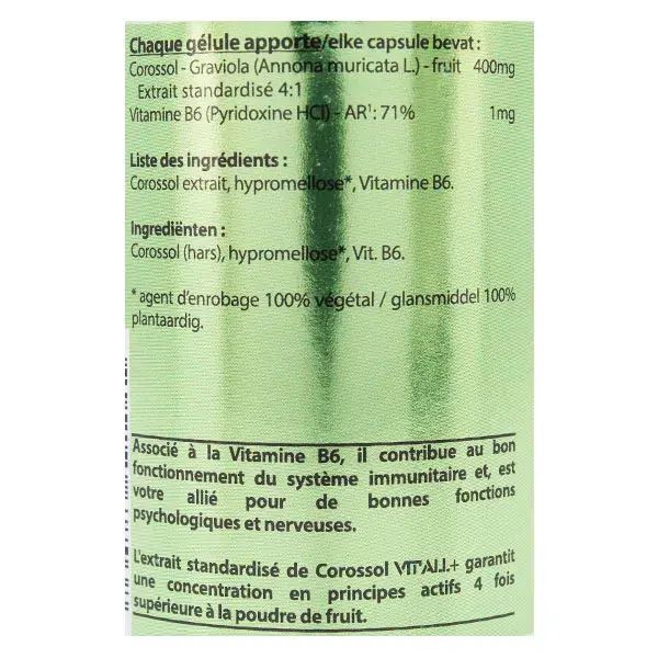 Vit'all+ Corossol Graviola 400mg 60 gélules végétales | Pas cher