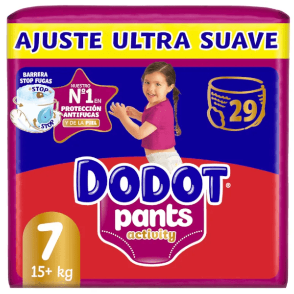 Dodot Pants Pañales Braguita Activity Extra Jumbo Pack T7 (+15 Kg) 29 uds