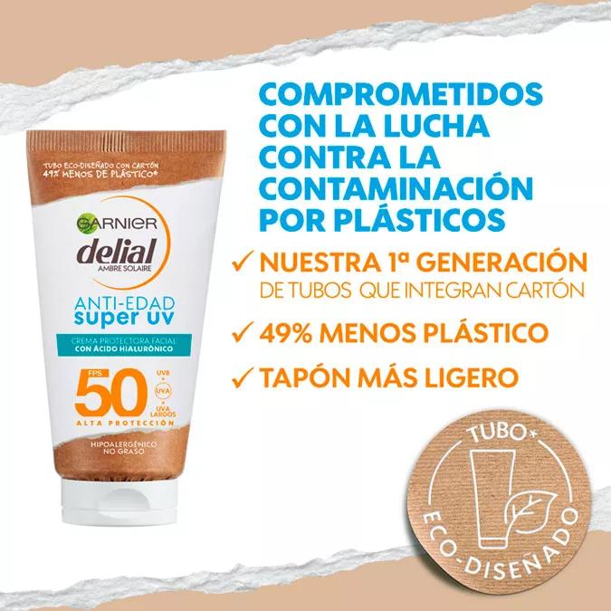 Garnier Delial Crema Protectora Facial Anti Edad SPF50 Ácido ...