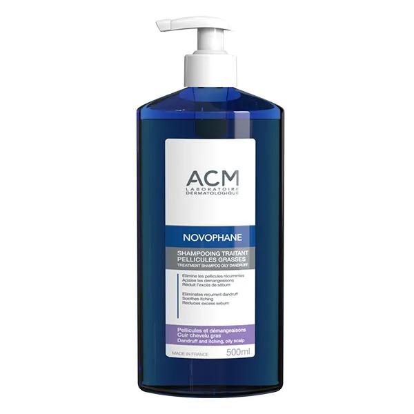 Labo ACM Novophane Shampoing Traitant Pellicules grasses 500 ml | Atida ...