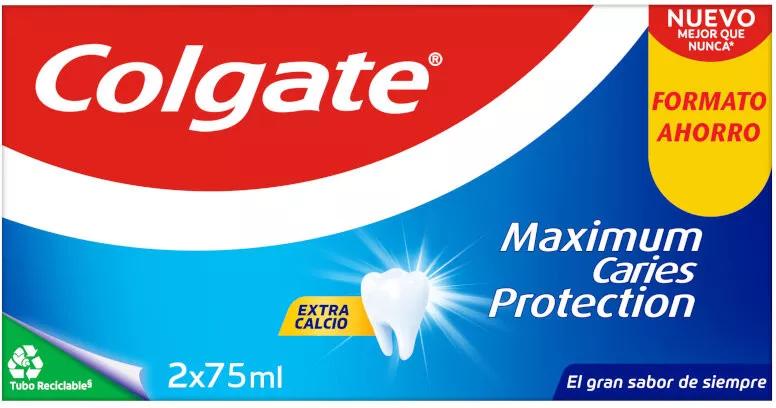 Colgate Protección Caries Pasta de Dientes con Calcio 2x75 ml Online|Atida