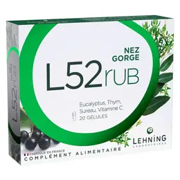 Lehning L52 RUB Nez Gorge 20 gélules | Atida | Santédiscount
