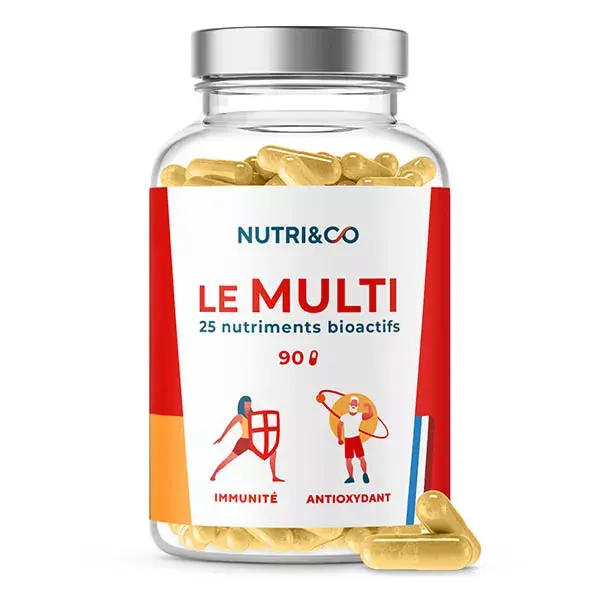 Nutri&Co Le Multi Multivitamines 25 nutriments pour l'Immunité 90 gélules | Pas cher