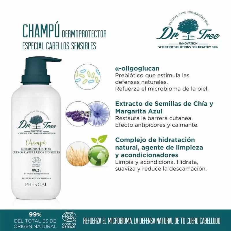 Dr. Tree Champú Dermoprotector Cuero Cabelludo Sensible 400 ml - Atida